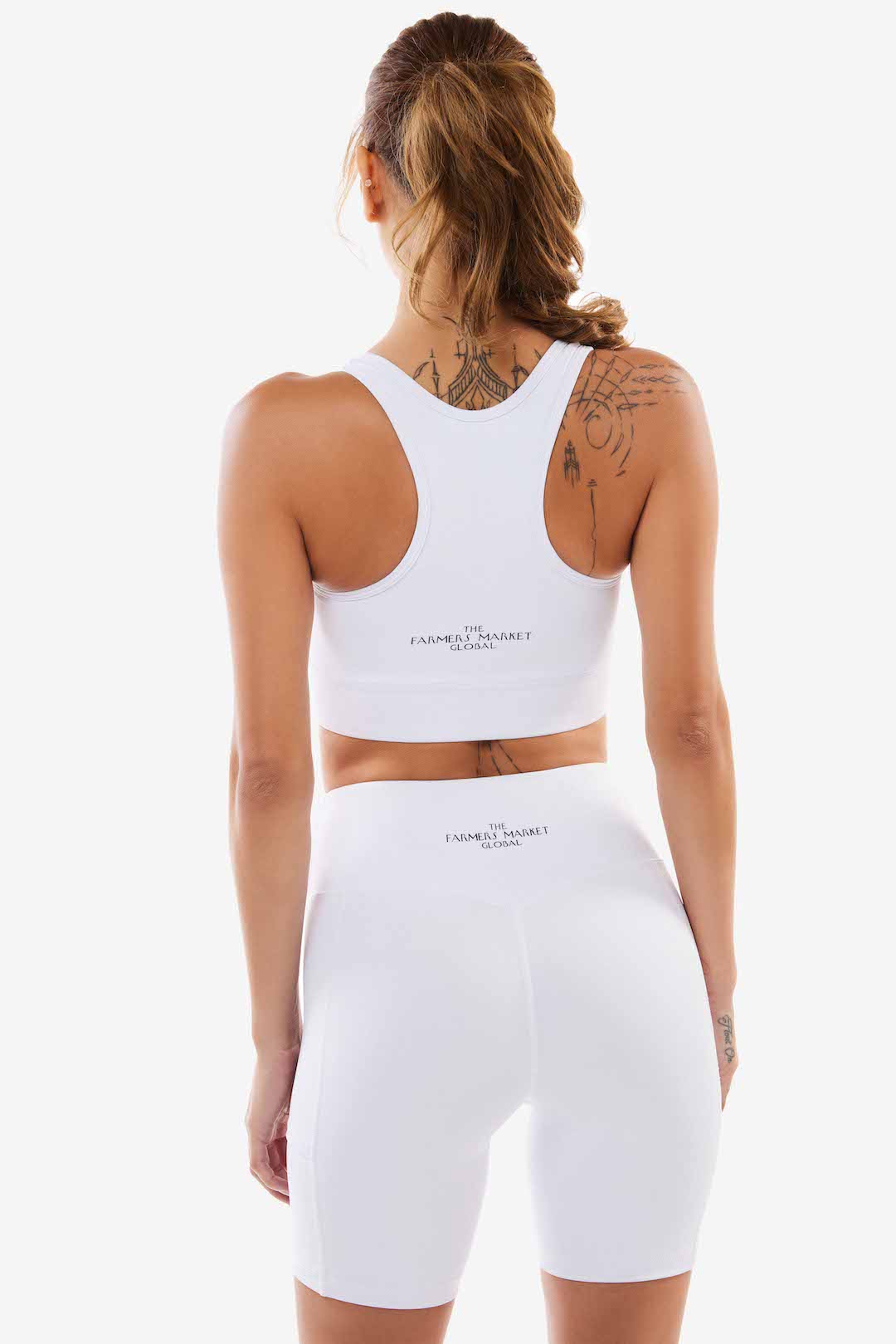 Longline Sports Bra / White – The Farmers Market Global